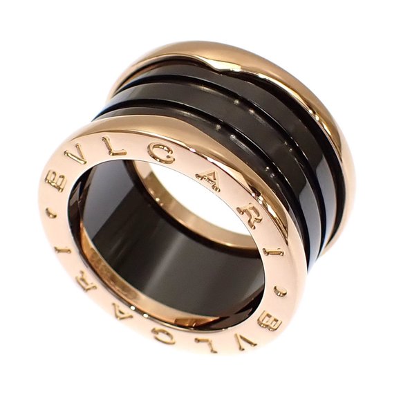 BVLGARI | Jewelry | Bvlgari Bzero Ring Womens K18pg Ceramic No 8 49 94g 75 18k Pink Gold A ...